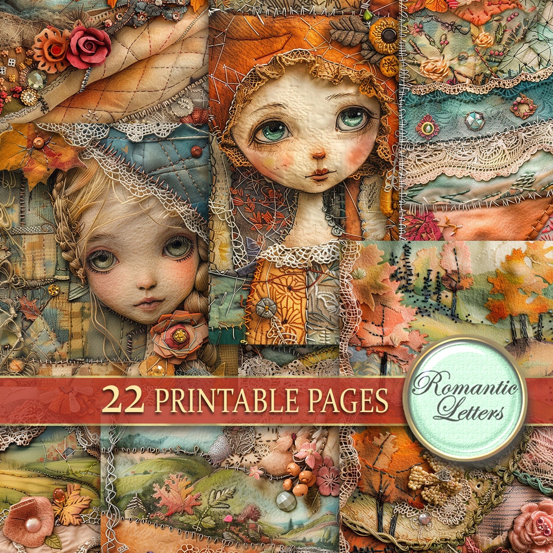 Digital Printable Scrapbook Paper Pack Junk Journal Paper Patchwork ...