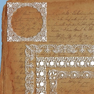 Digital Scrapbook Wedding Clip Art Wedding Frames Lace Digital Shabby ...