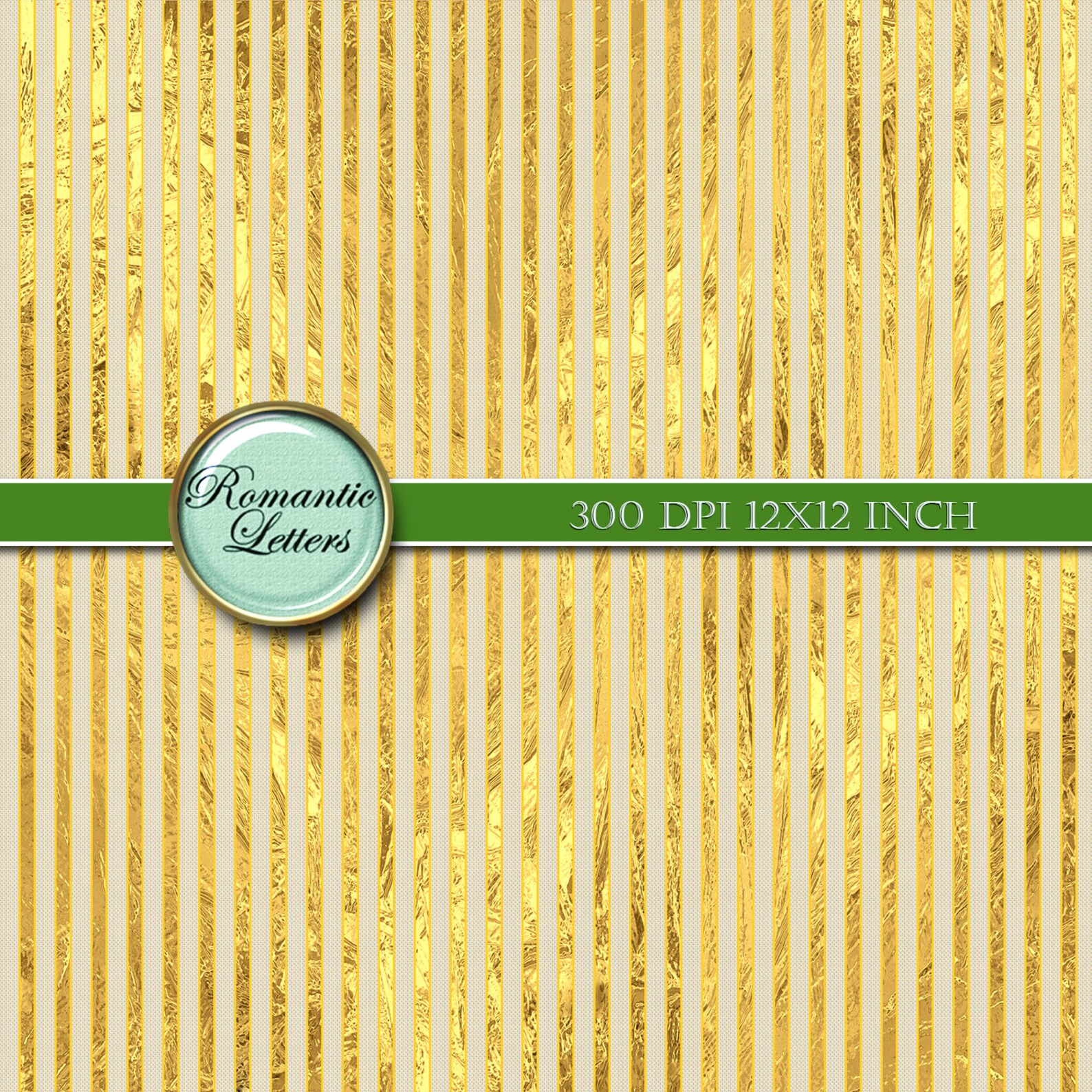 Digital Gold Striped Paper Digital Scrapbook Paper Pack Gold - Etsy