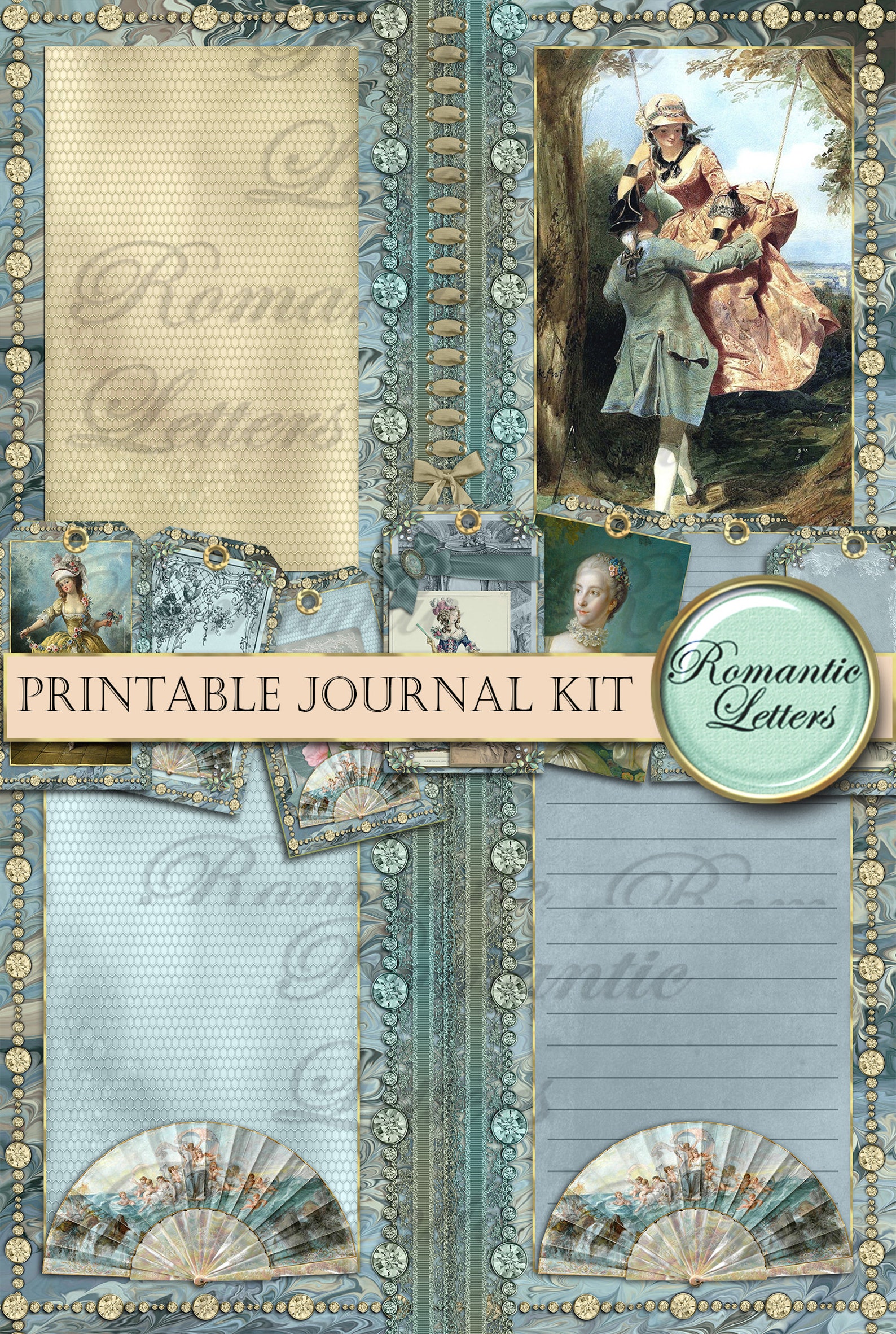 Printable Journal Kit Digital Printable Collage Sheet | Etsy