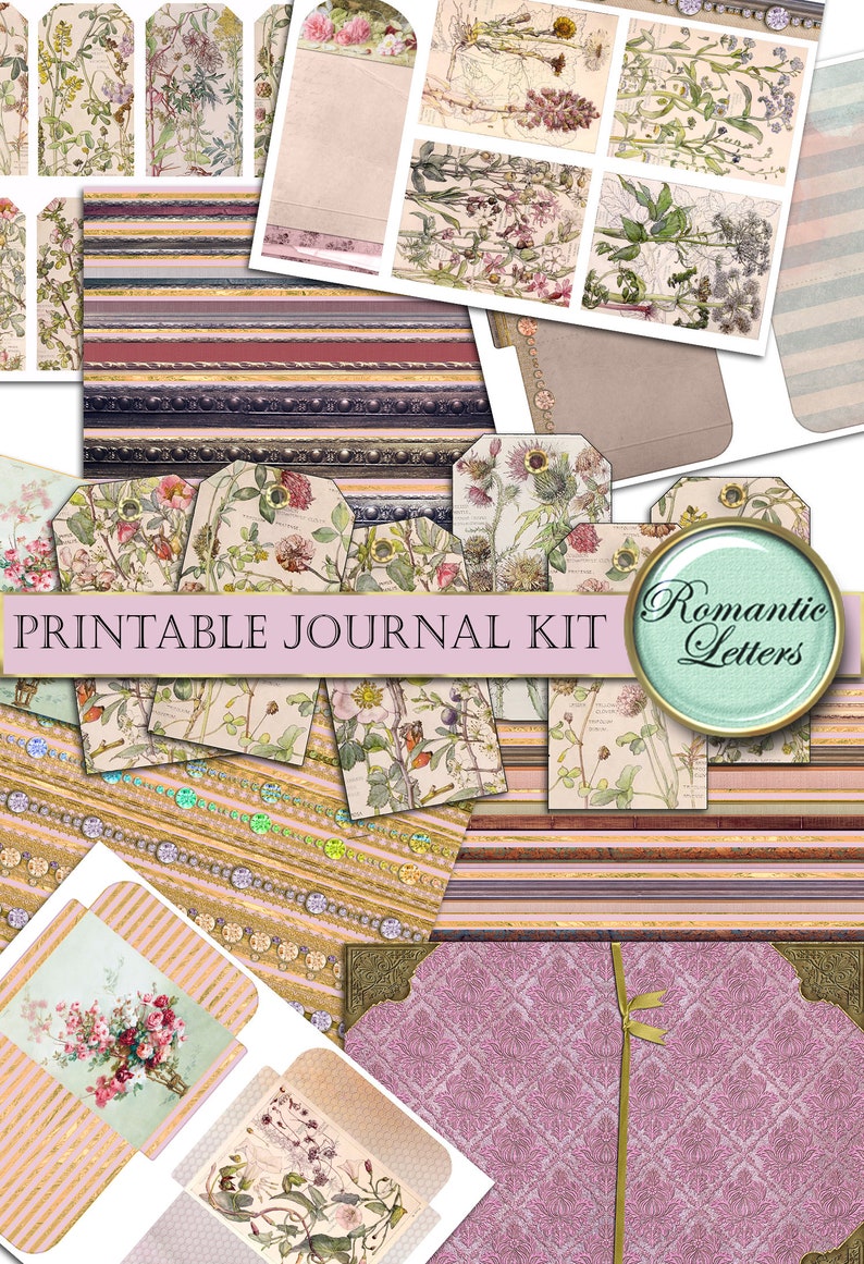 Printable Junk Journal Kit Digital Collage Sheet Printable - Etsy Sweden