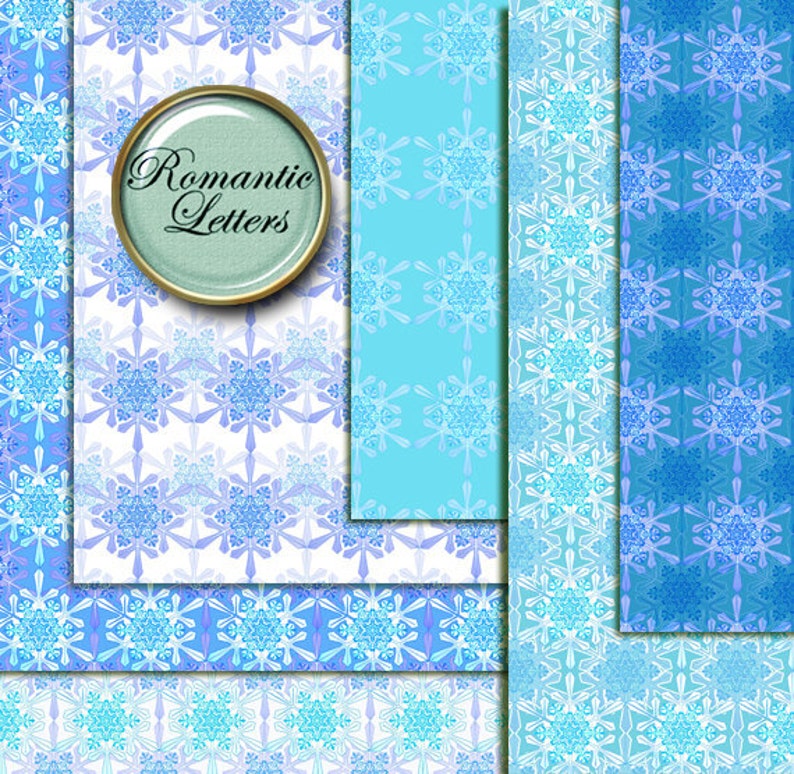 Digital Scrapbook Paper Winter Printable Frozen Winter Wedding - Etsy