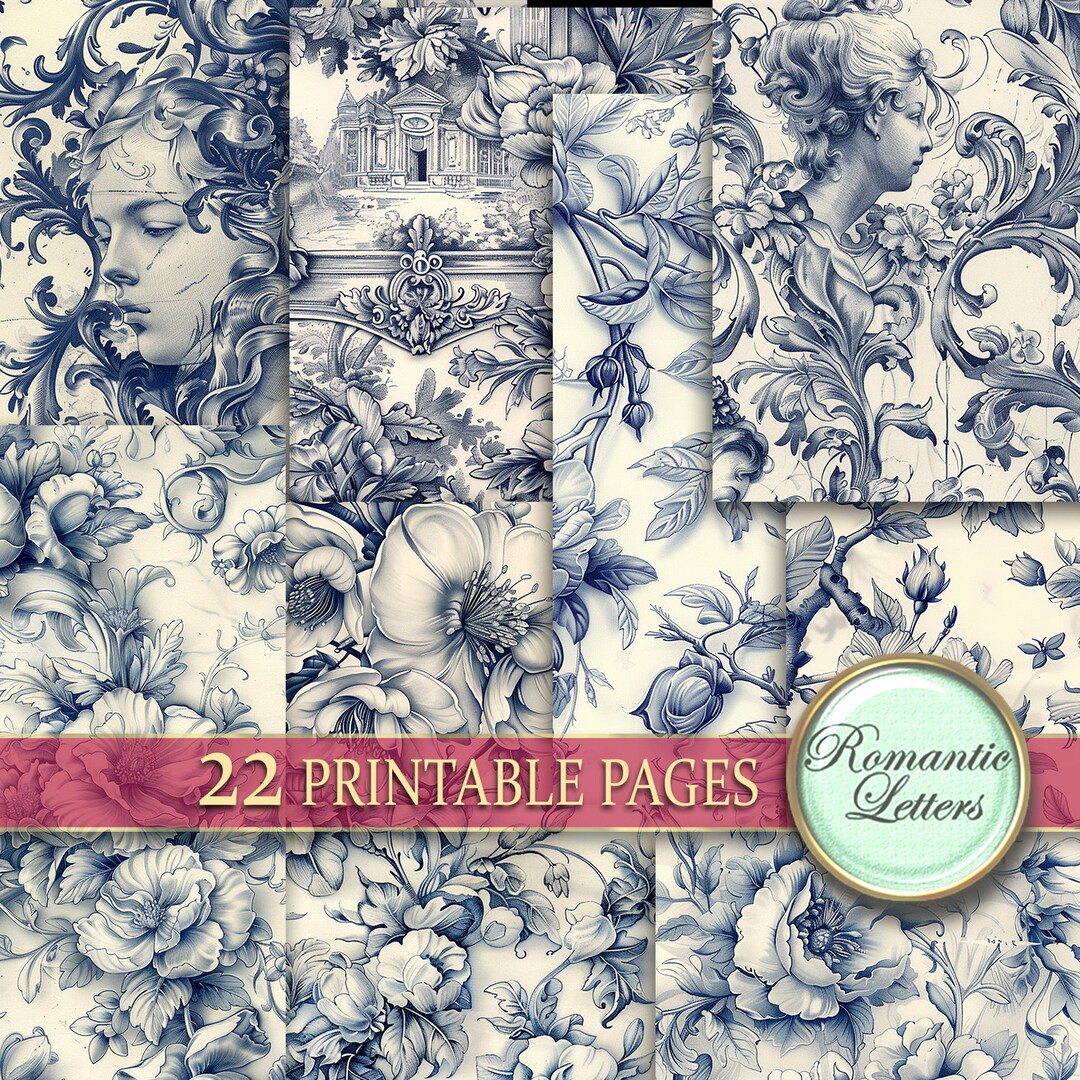 Seamless Pattern Scrapbook Digital Printable Background Craft Paper ...