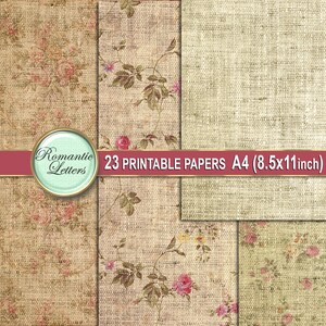 Digital Printable Scrapbook Paper Pack Journal Pages Backgrounds ...