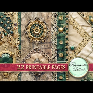 Digital Printable Scrapbook Paper Pack Junk Journal Pages Printable ...