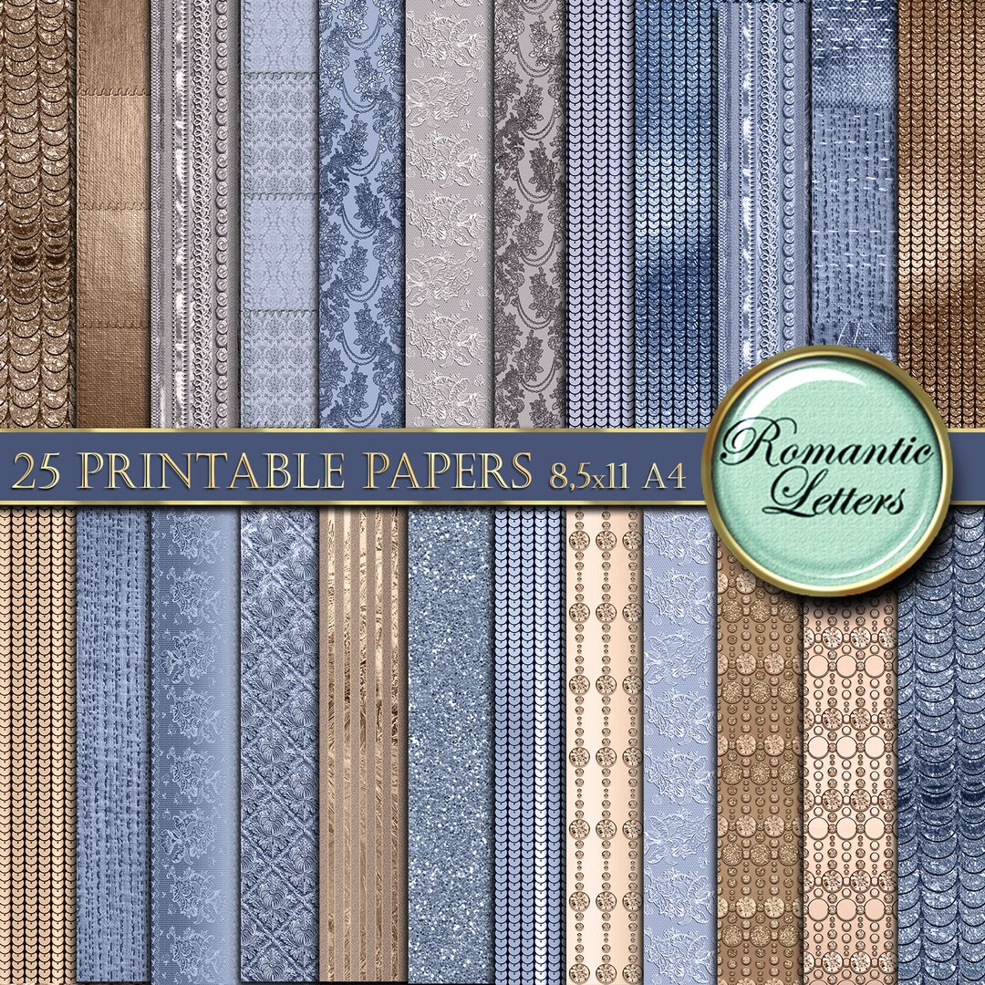 Digital Printable Scrapbook Paper Pack Printable Craft Paper A4 8.5 X ...