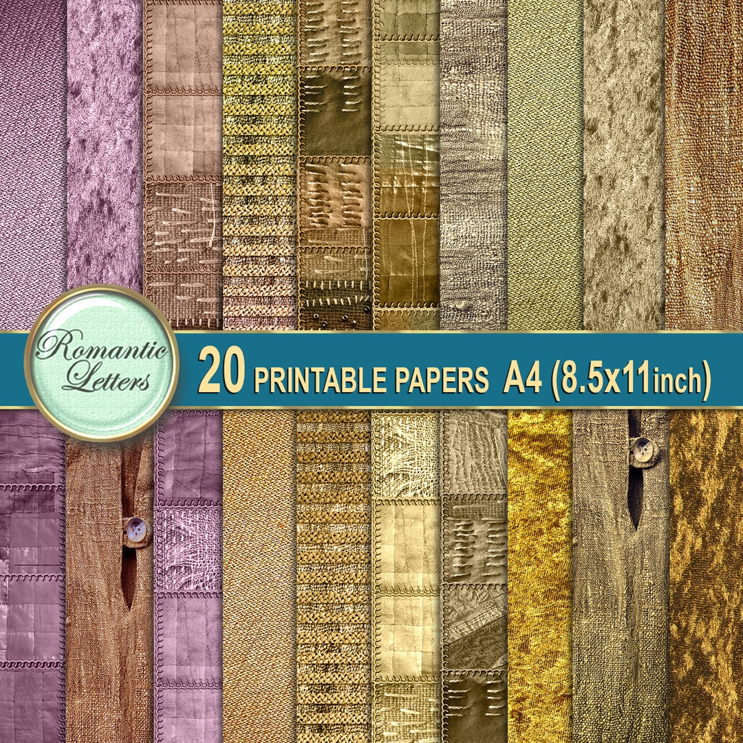 Digital Printable Scrapbook Paper Pack Journal Pages Background Vintage ...