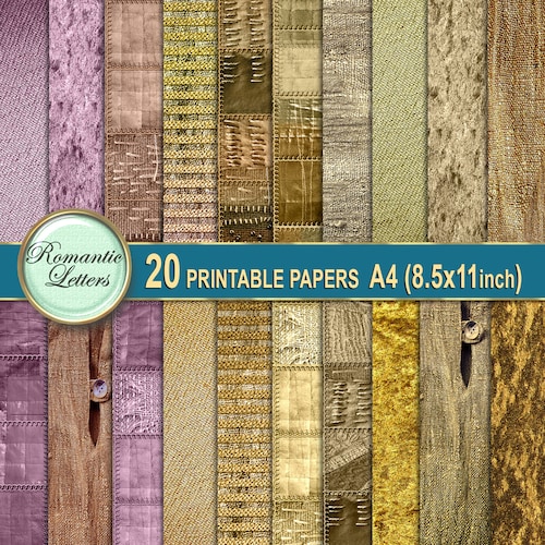 Digital Printable Scrapbook Paper Pack Journal Pages - Etsy