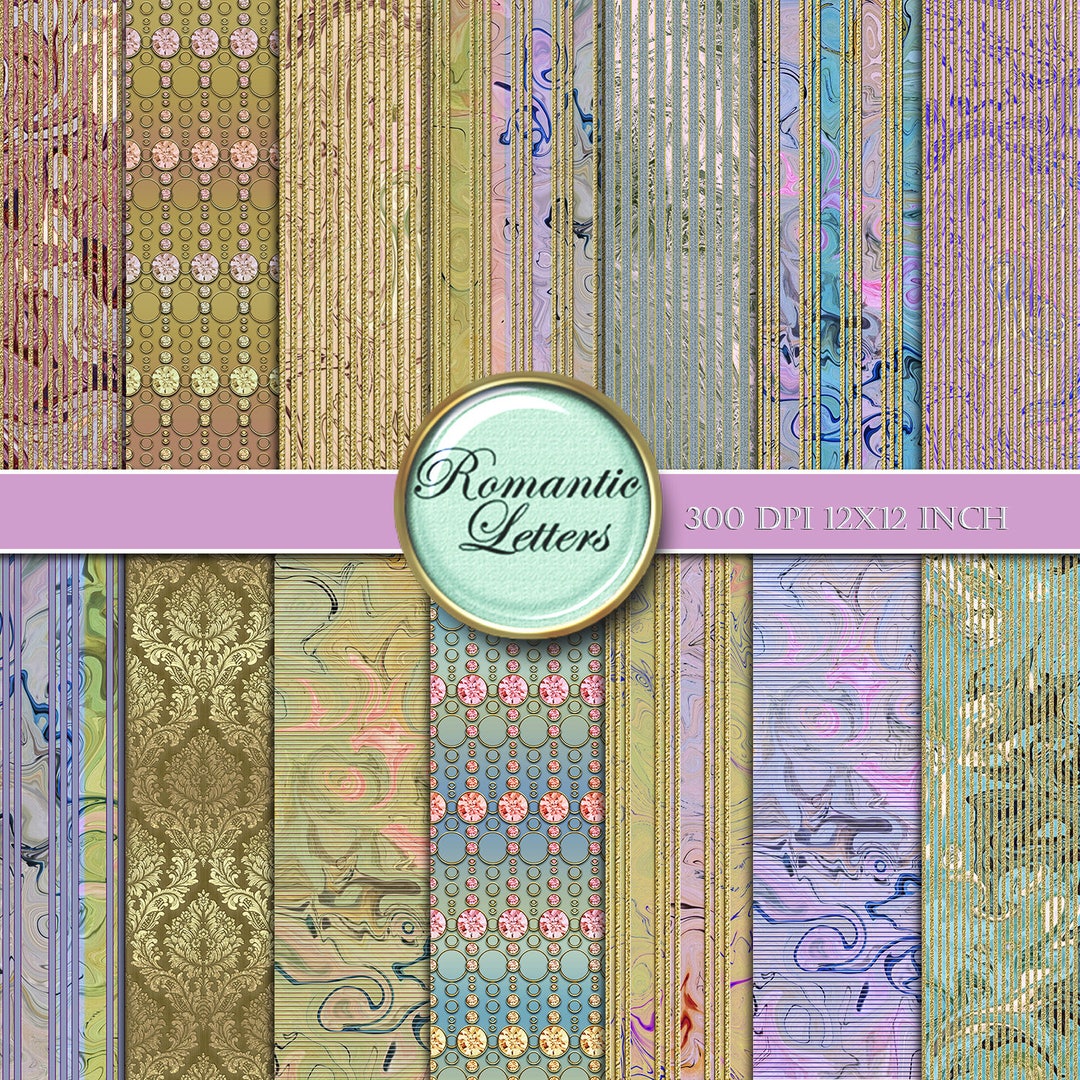 Gold Digital Scrapbooking Paper Pack Digital Gold Paper Printable ...