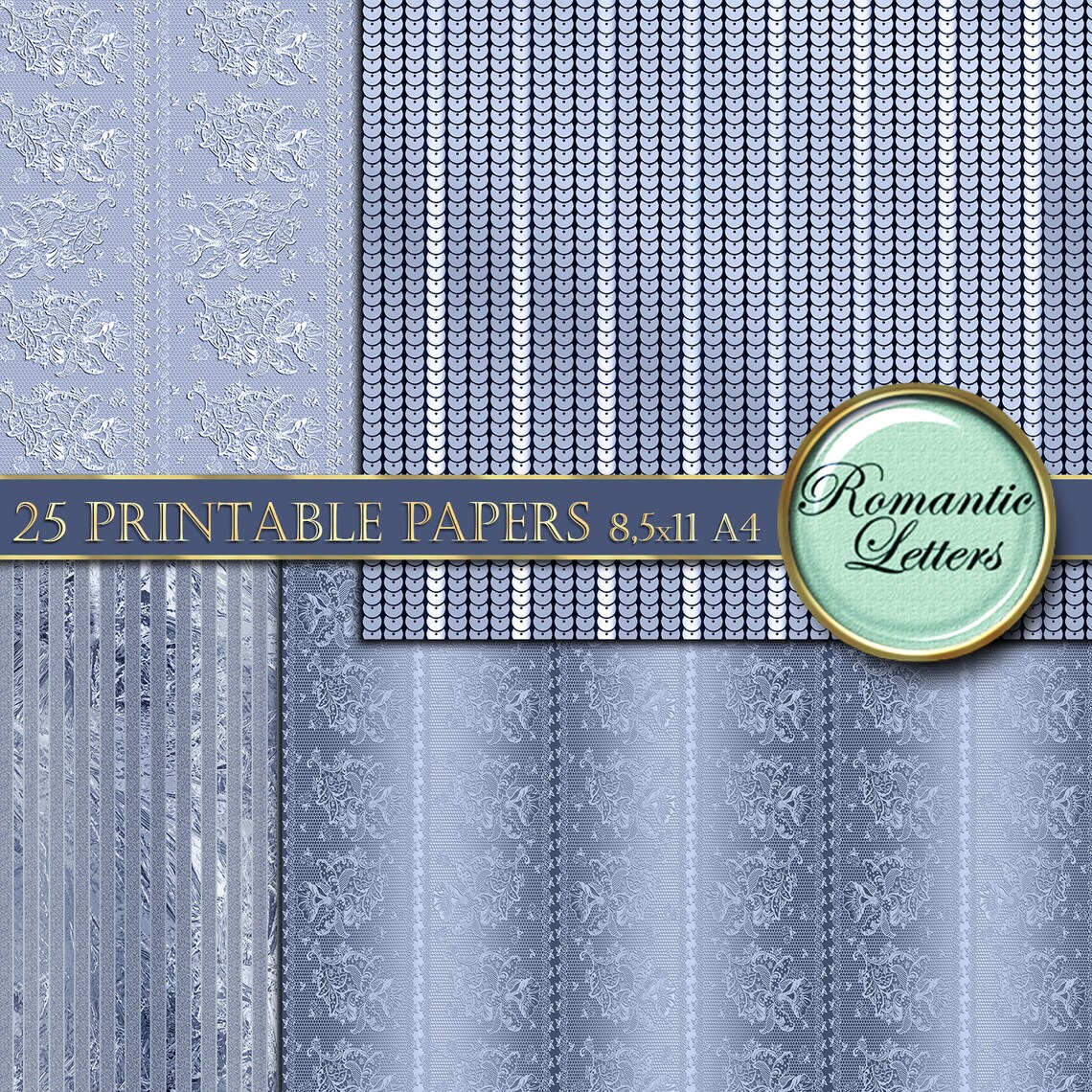 Digital Printable Scrapbook Paper Pack Printable Craft Paper A4 8.5 X ...