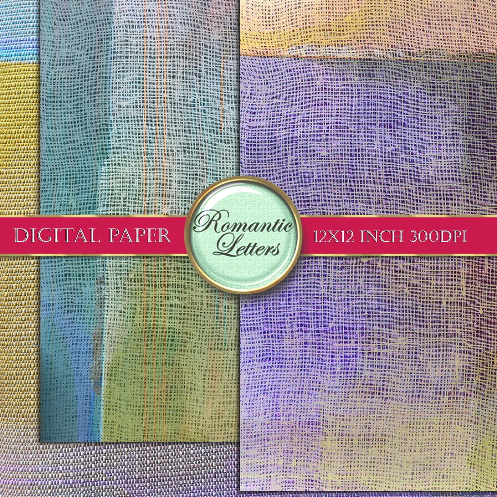 Linen Texture Digital Paper Pack Digital Scrapbook Paper | Etsy