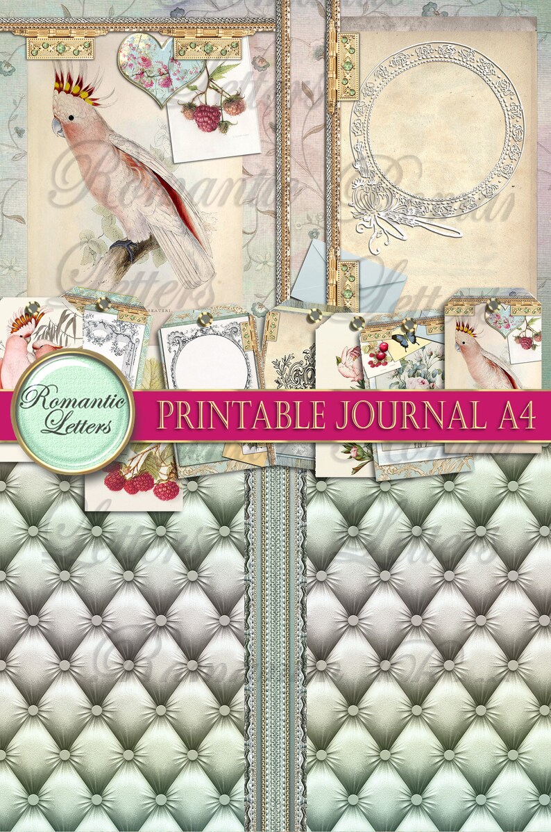 Printable Junk Journal Kit Vintage Digital Scrapbook Printable - Etsy