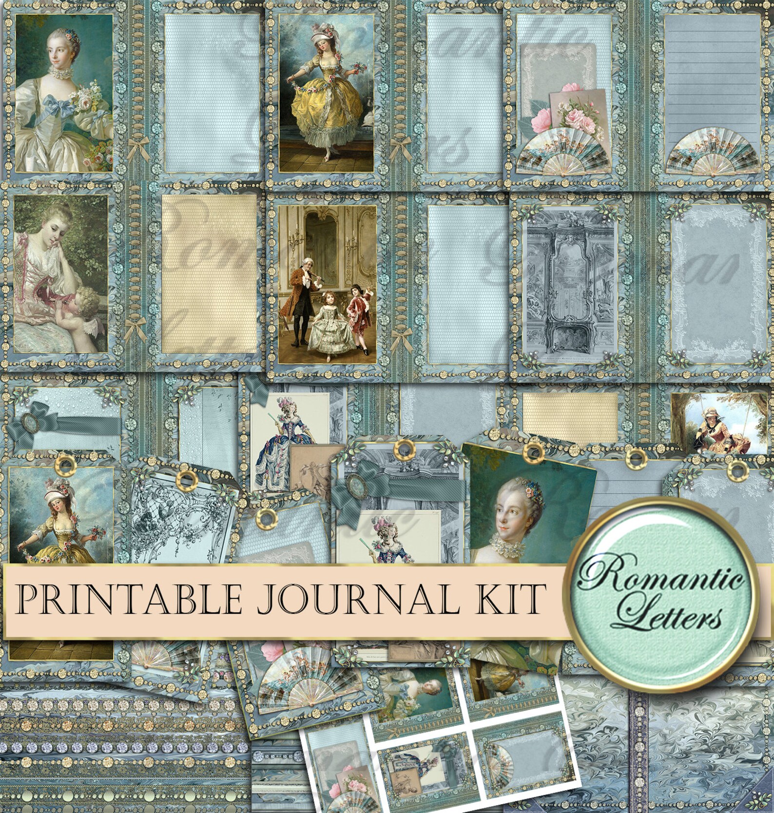 Printable Journal Kit Digital Printable Collage Sheet | Etsy
