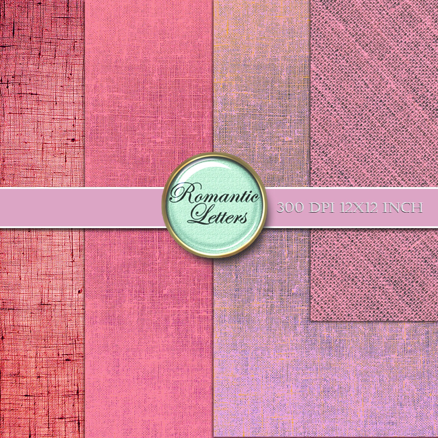 Linen Texture Digital Paper Pack Digital Scrapbook Paper Pink | Etsy
