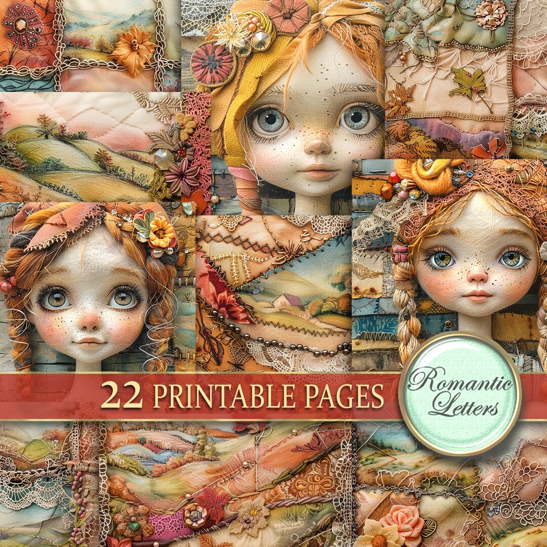 Digital Printable Scrapbook Paper Pack Junk Journal Paper Patchwork ...