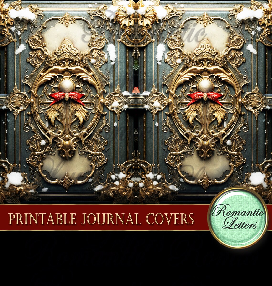 Printable Christmas Journal Covers Digital Scrapbooking Paper Printable ...