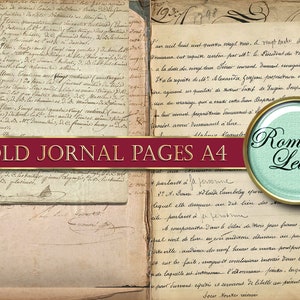 Printable Journal Pages Printable Old Book Paper Craft A4 8.5x11 ...