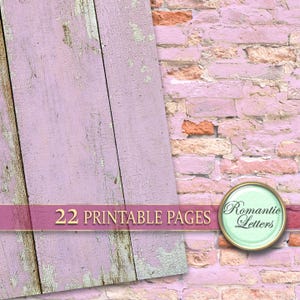 Wood Digital Paper Pack Pastel Pink Digital Background Shabby Chic Wall ...