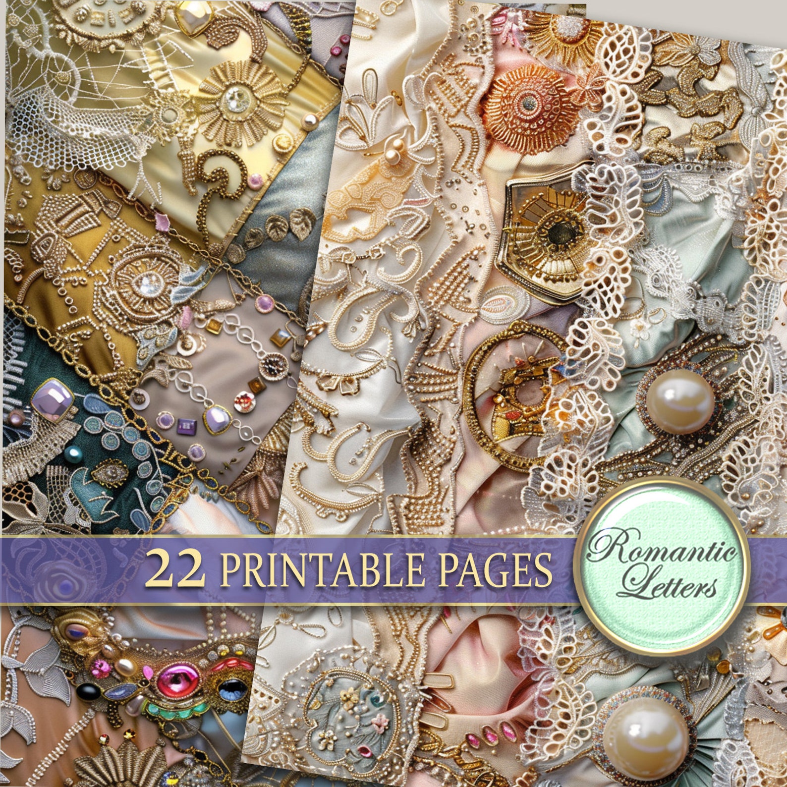 Digital Paper Lace Scrapbook Printable Paper Pack Digital Texture ...