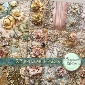 Digital Printable Scrapbook Paper Pack Junk Journal Paper Patchwork ...