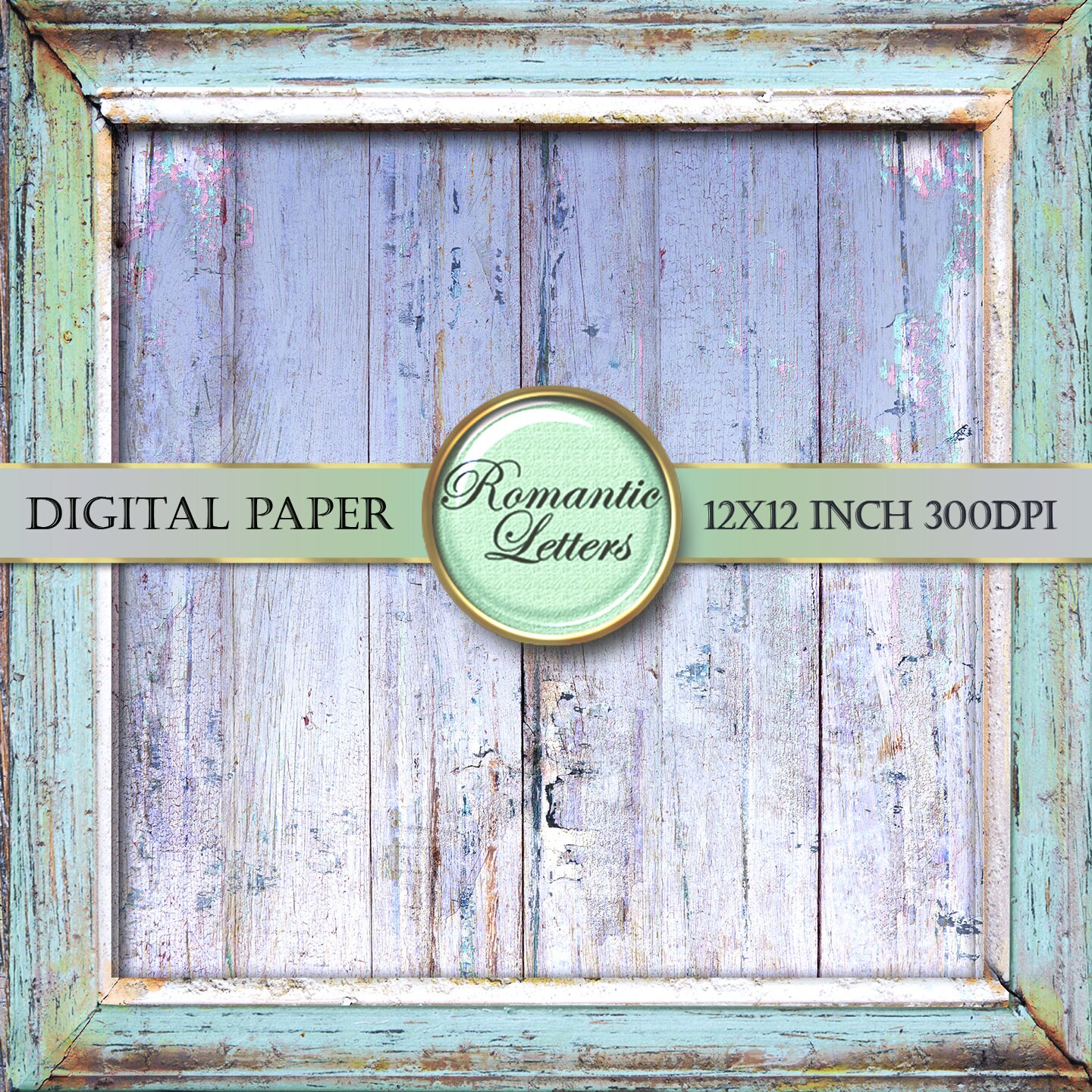 Digital scrapbook frame background wood digital paper pack | Etsy