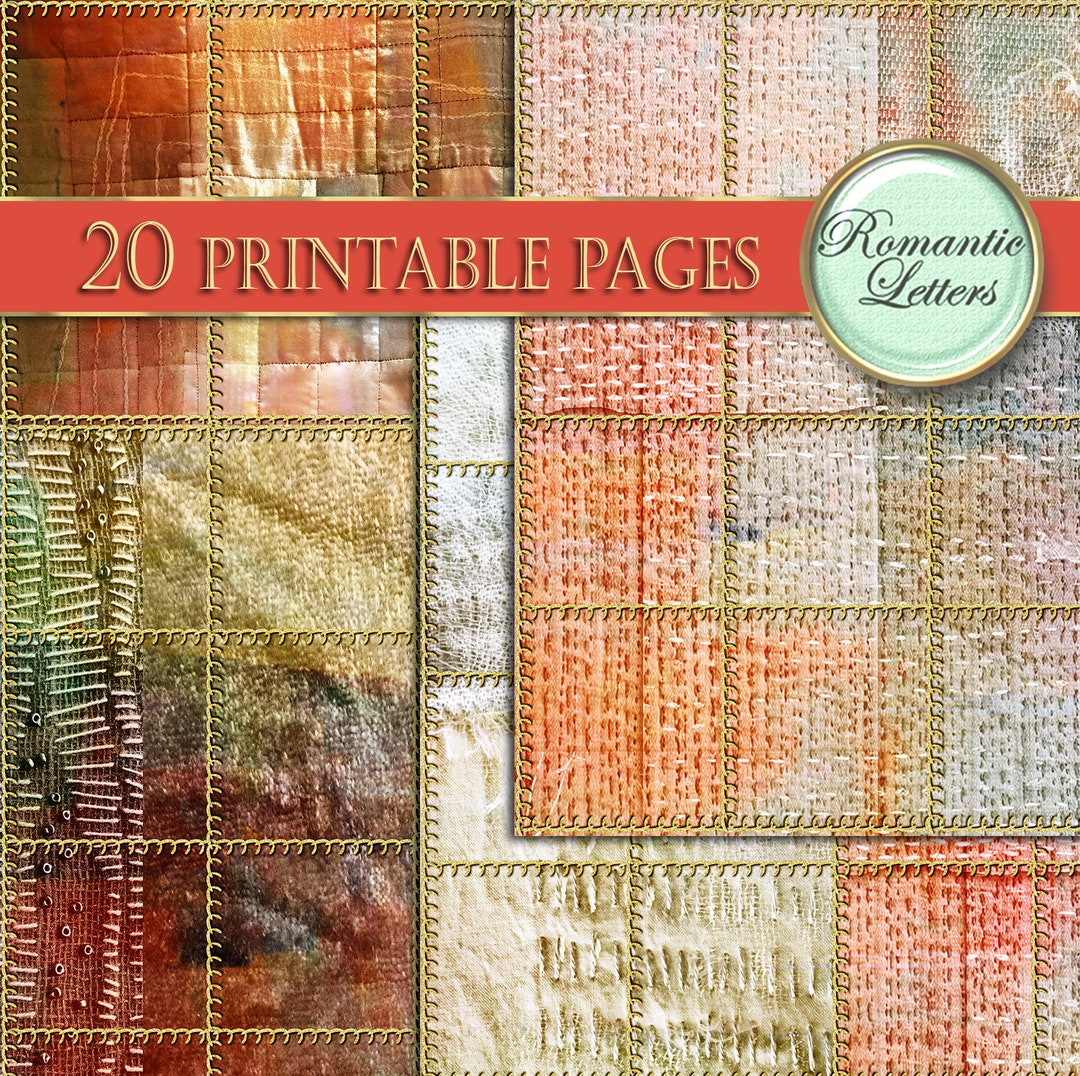 Digital Printable Scrapbook Paper Pack Album Background Paper Patchwork ...