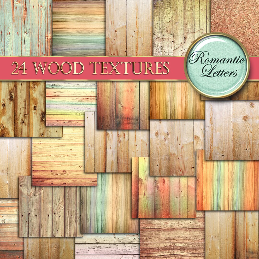 Wood Digital Scrapbook Paper Pack Digital Light Wood Texture Background ...