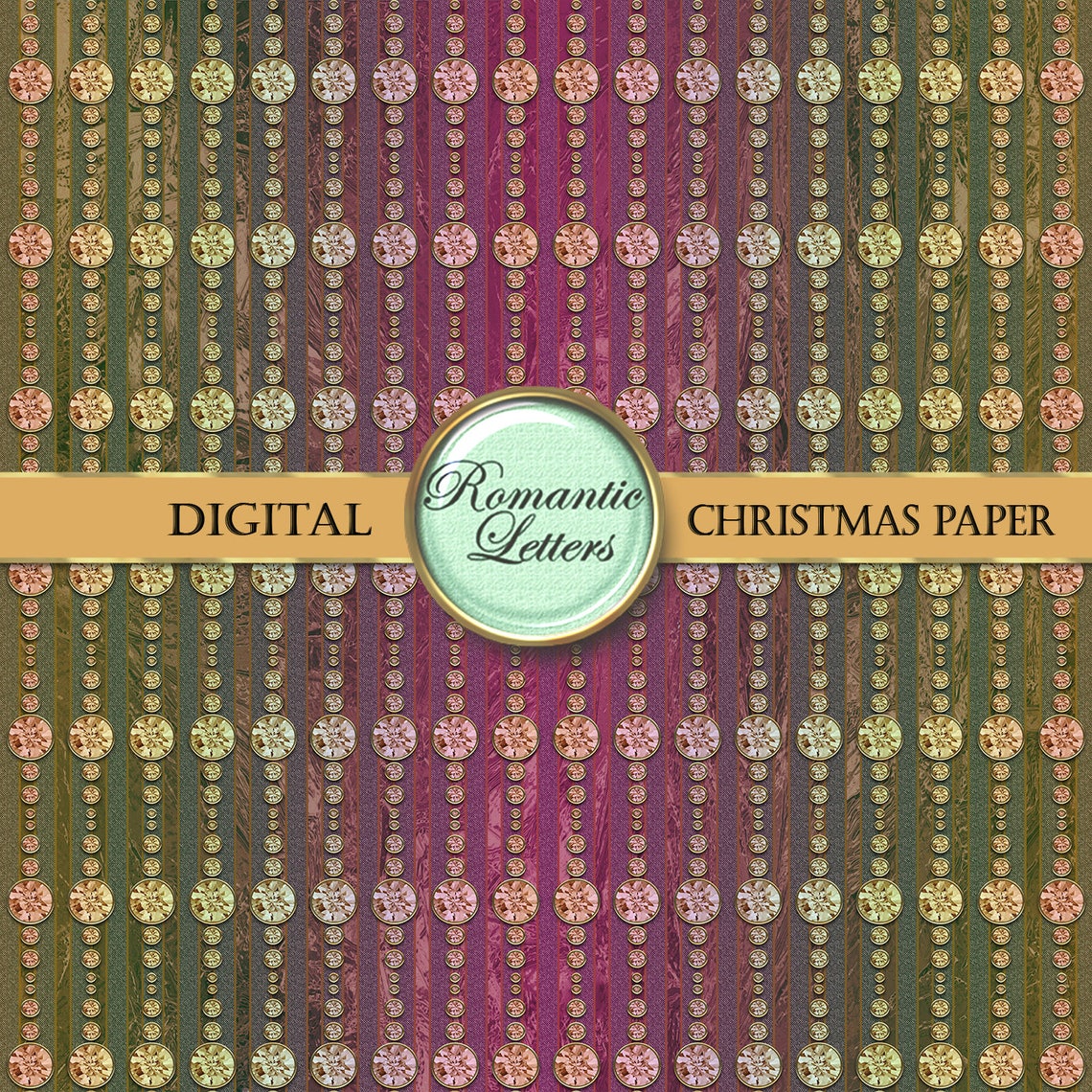 Christmas digital paper pack digital Christmas scrapbook paper | Etsy