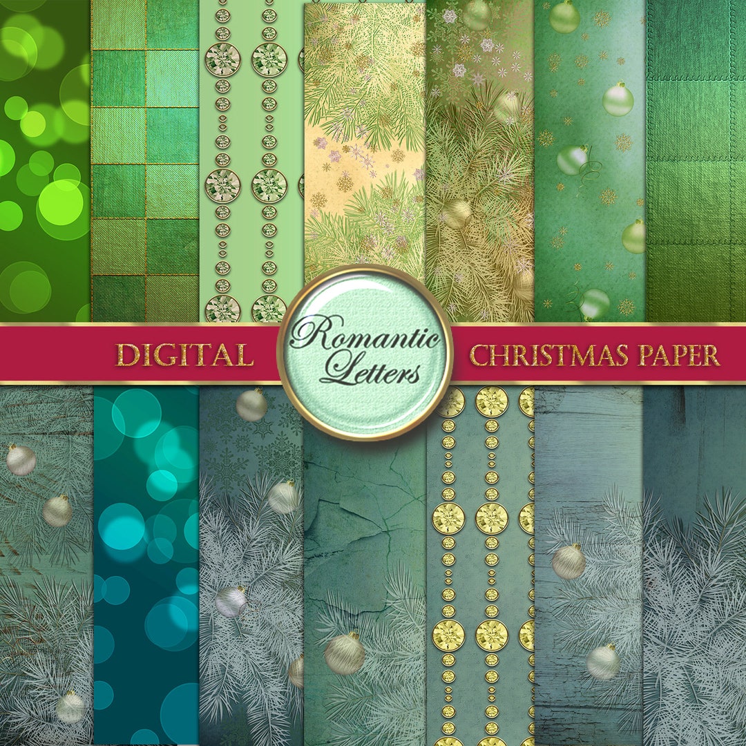 Digital Paper Pack Christmas Digital Christmas Printable Scrapbook ...