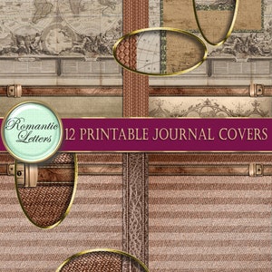 Printable Junk Journal Covers Kit Digital Scrapbook Cover Digital Craft ...