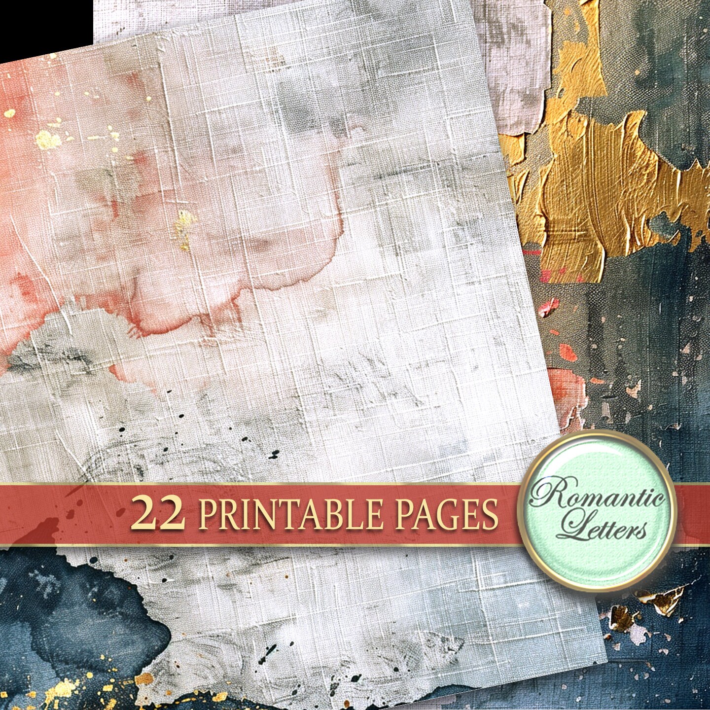 Painted Canvas Digital Printable Background Digital Scrapbook Paper ...