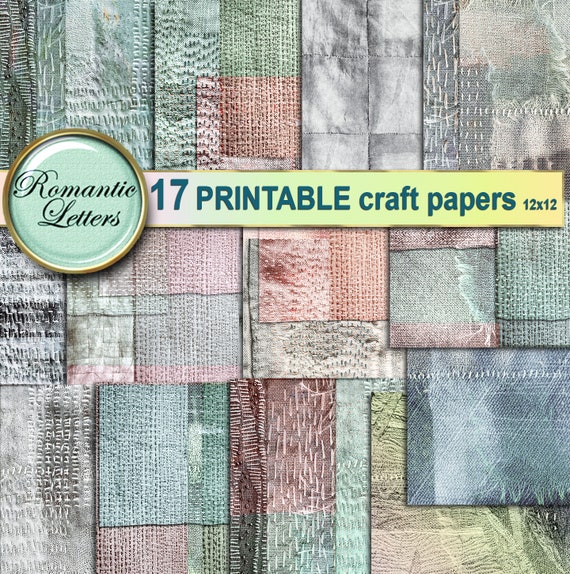Digital Printable Craft Paper Digital Scrapbook Paper | Etsy