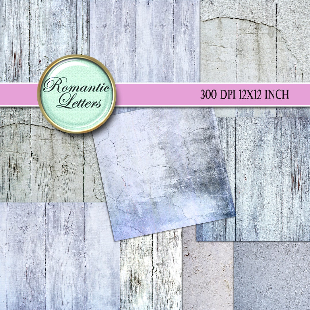 White Wood Texture Digital Scrapbook Paper Pack Digital Background ...