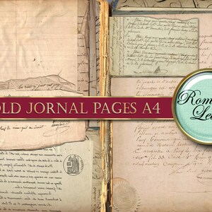 Printable Journal Pages Printable Old Book Paper Craft A4 8.5x11 ...