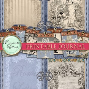 Printable Junk Journal Kit Digital Scrapbooking Printable Junk Journal ...