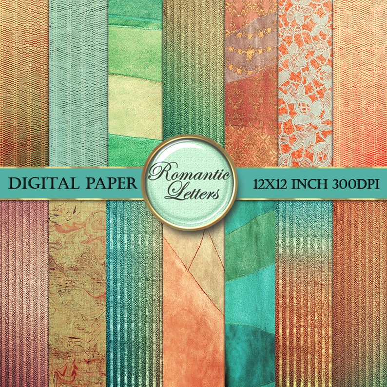 Digital Paper Pack Scrapbook Background Paper Pack Digital - Etsy