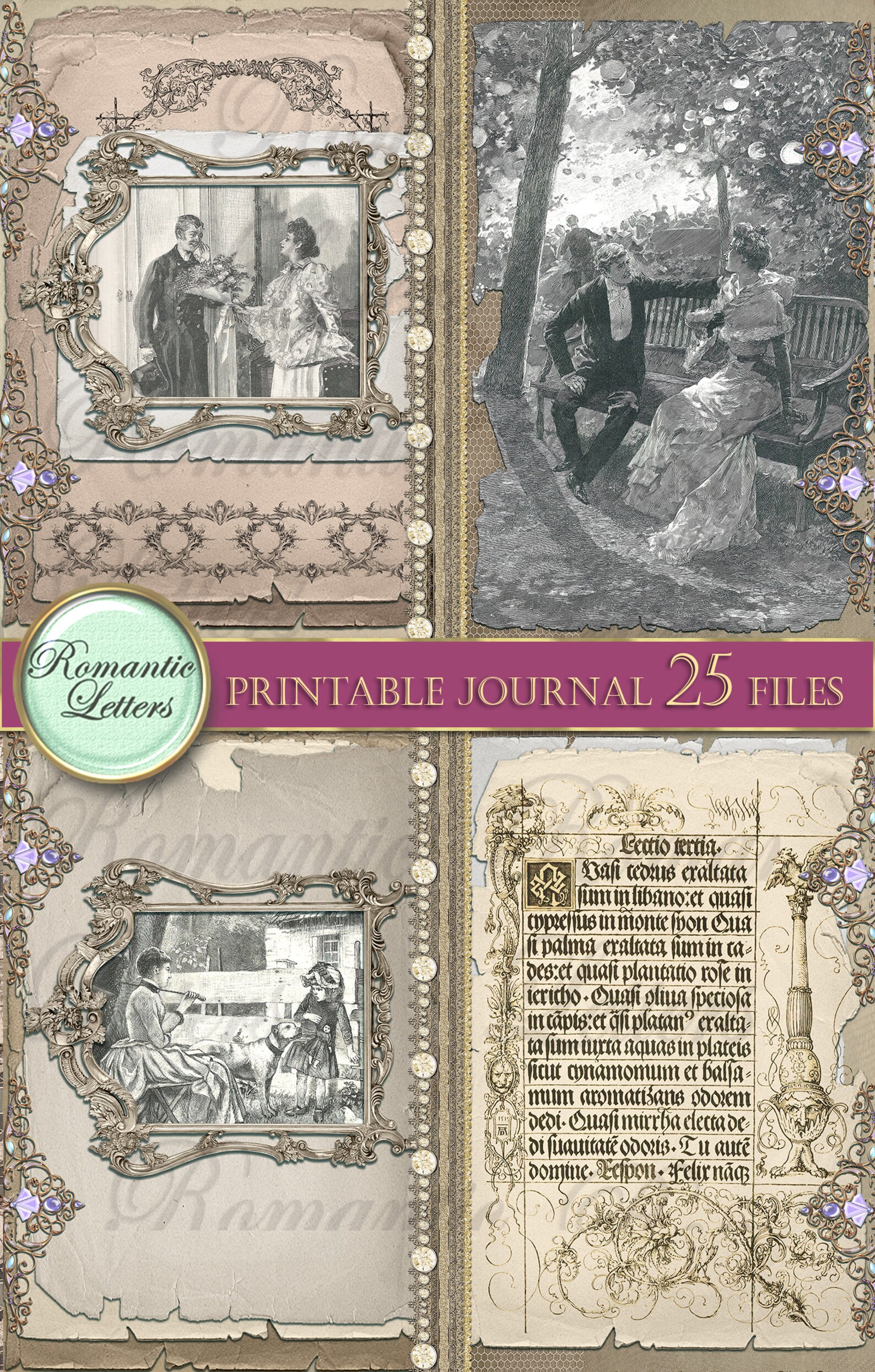 Printable Junk Journal Kit Victorian Digital Scrapbooking Victorian ...