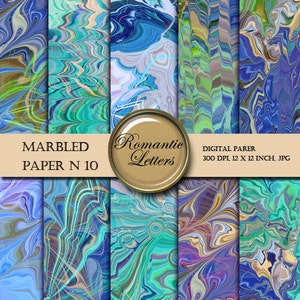 SALE Digital Scrapbook Marbled Paper Mega Pack Digital Scrapbook ...