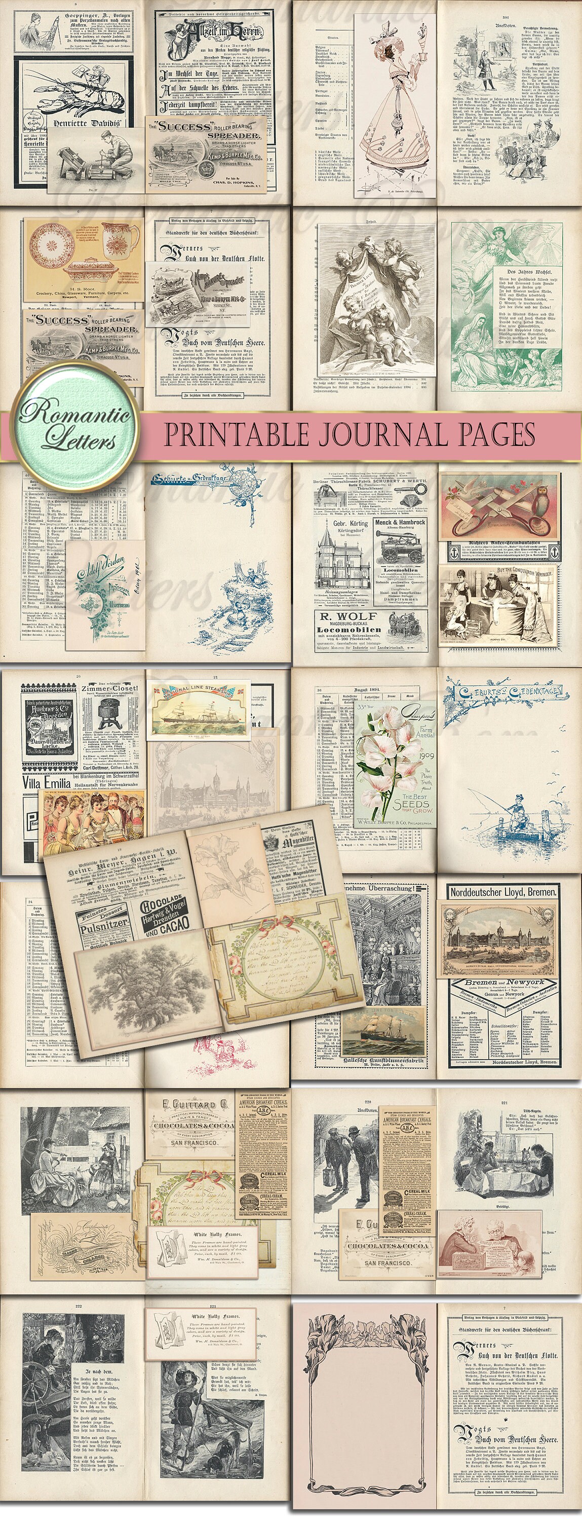 Digital Paper Pack Scrapbook Background Paper Digital | Etsy