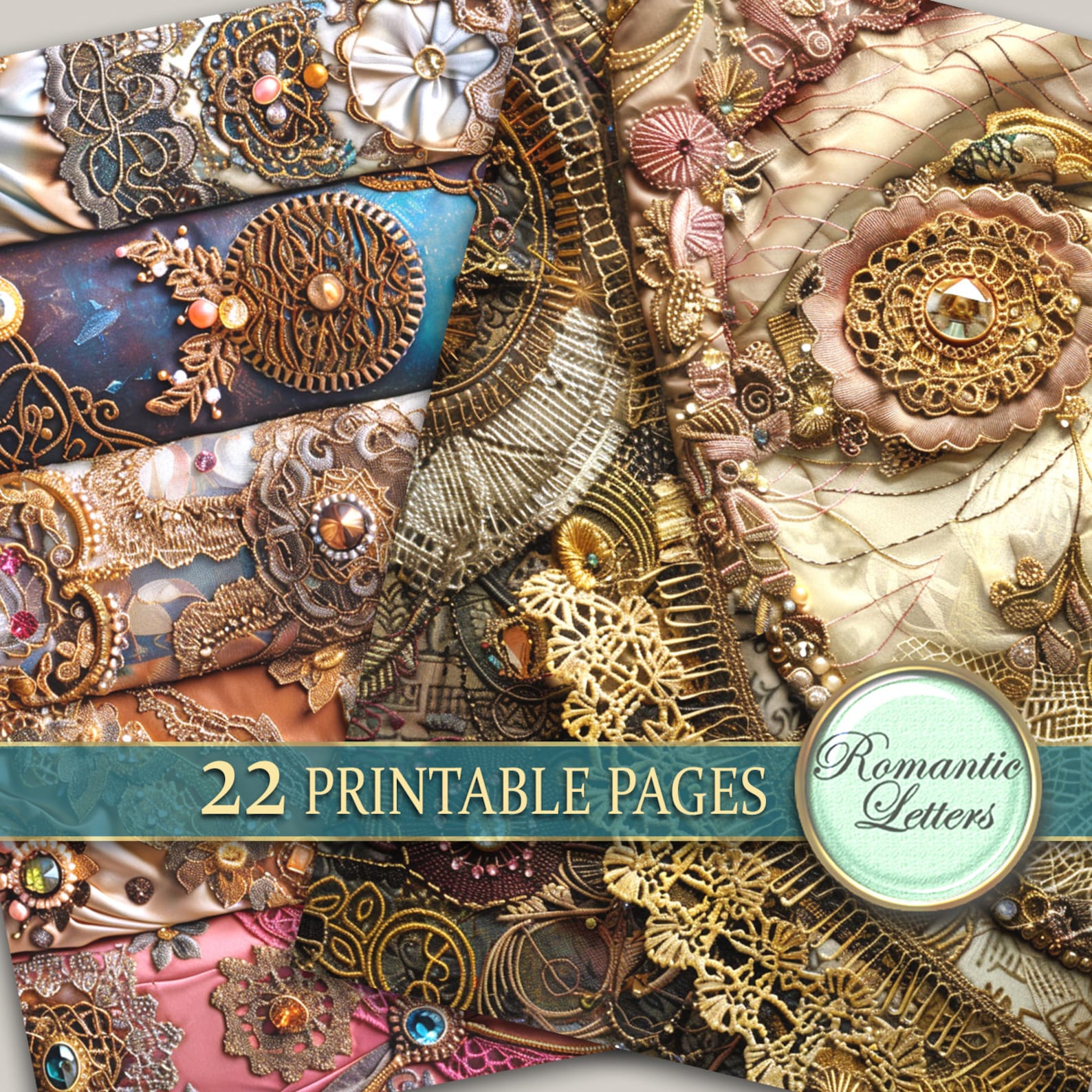 Boho Patterns Digital Printable Scrapbook Paper Pack Quilt Junk Journal ...