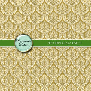 Damask Digital Paper Pack Digital Scrapbook Paper Digital Vintage ...