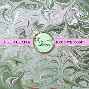 Marbled Digital Paper Pack Digital Scrapbook Background Printable ...