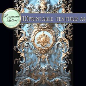 Digital Paper Pack Baroque Gold Wedding Printable Scrapbook Paper ...