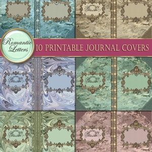 Printable Junk Journal Covers Kit Digital Scrapbook Cover Digital ...