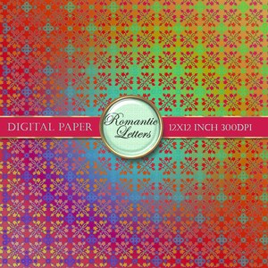 Digital Damask Digital Printable Paper Pack Digital Scrapbook Digital ...