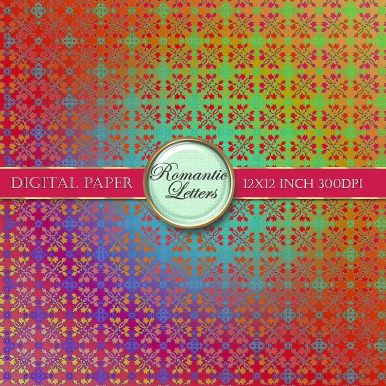 Digital Damask Digital Printable Paper Pack Digital Scrapbook | Etsy