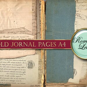 Printable Journal Pages Printable Old Book Paper Craft A4 8.5x11 ...