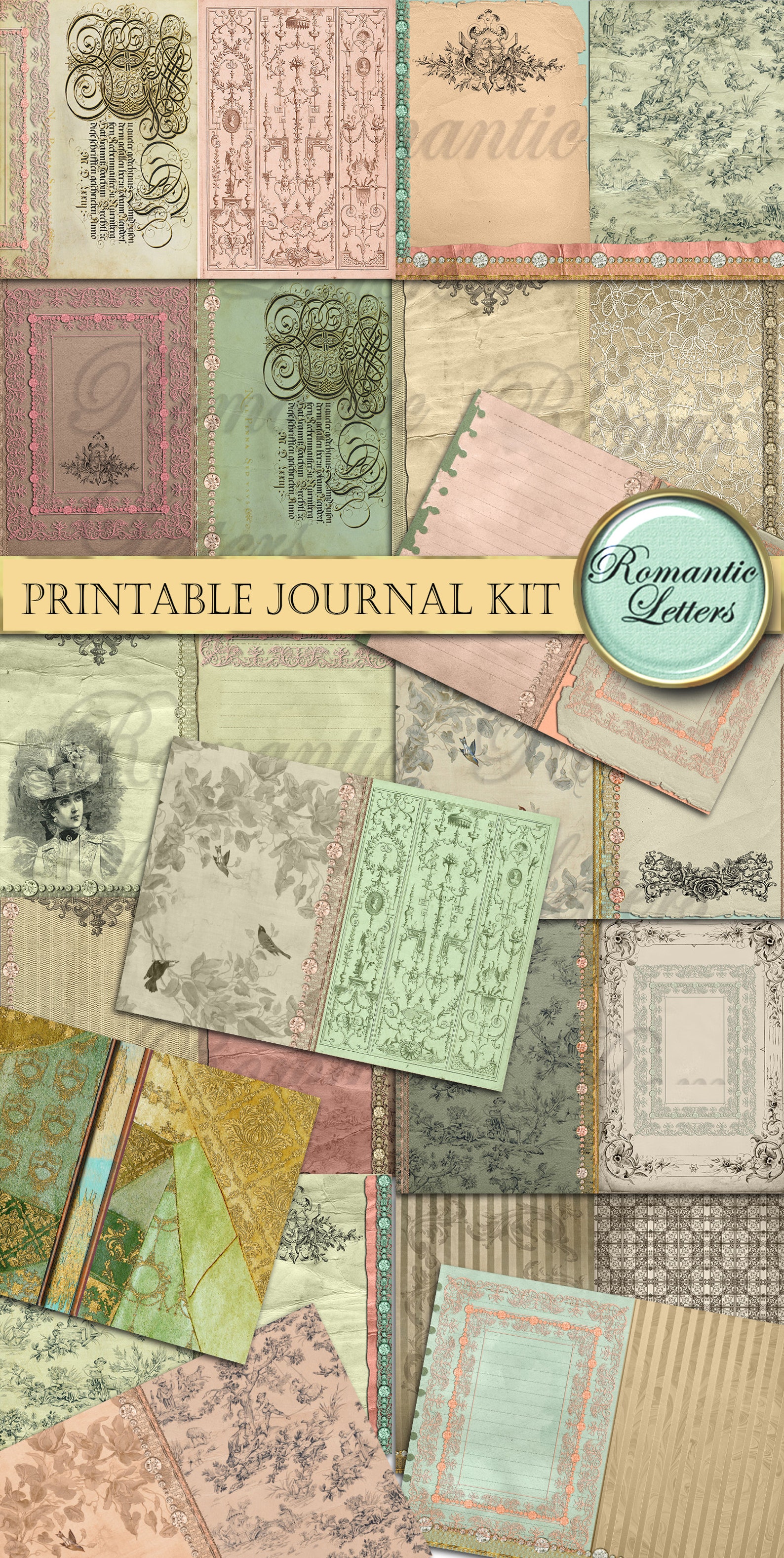 Junk Journal Kit Printable Junk Journal Paper Craft Instant | Etsy