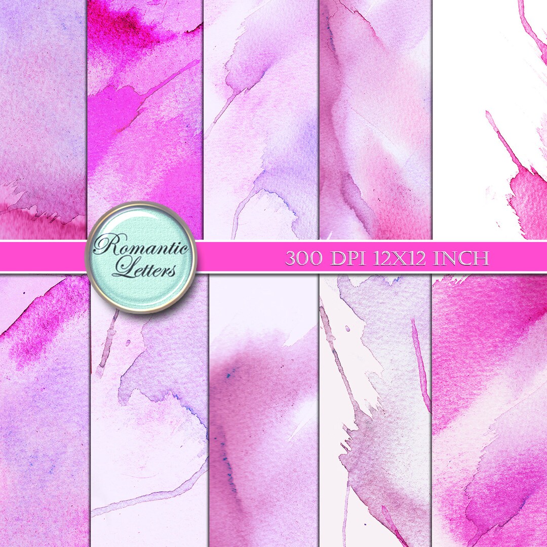 Watercolor Digital Paper Watercolor Digital Scrapbook - Etsy