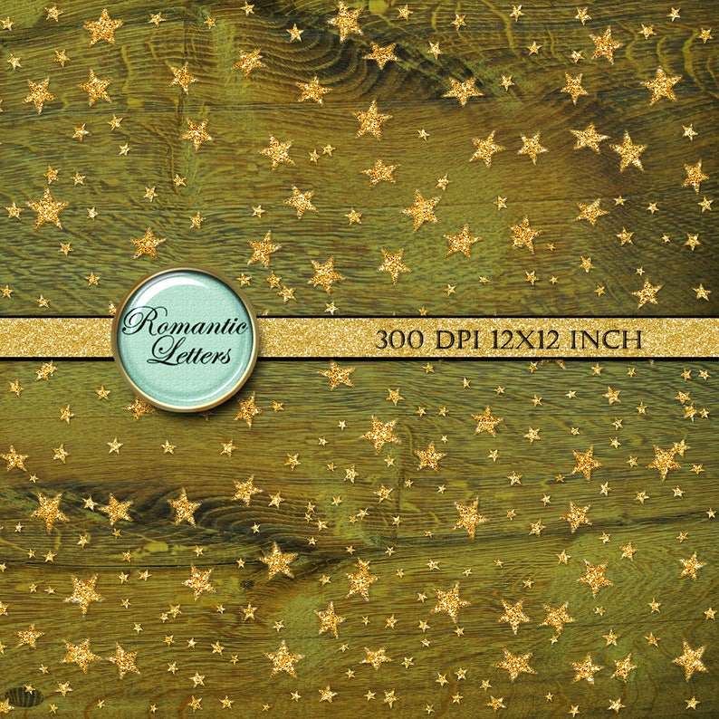 Digital Gold Glitter Paper Digital Scrapbook Paper Gold Pixie Dust ...